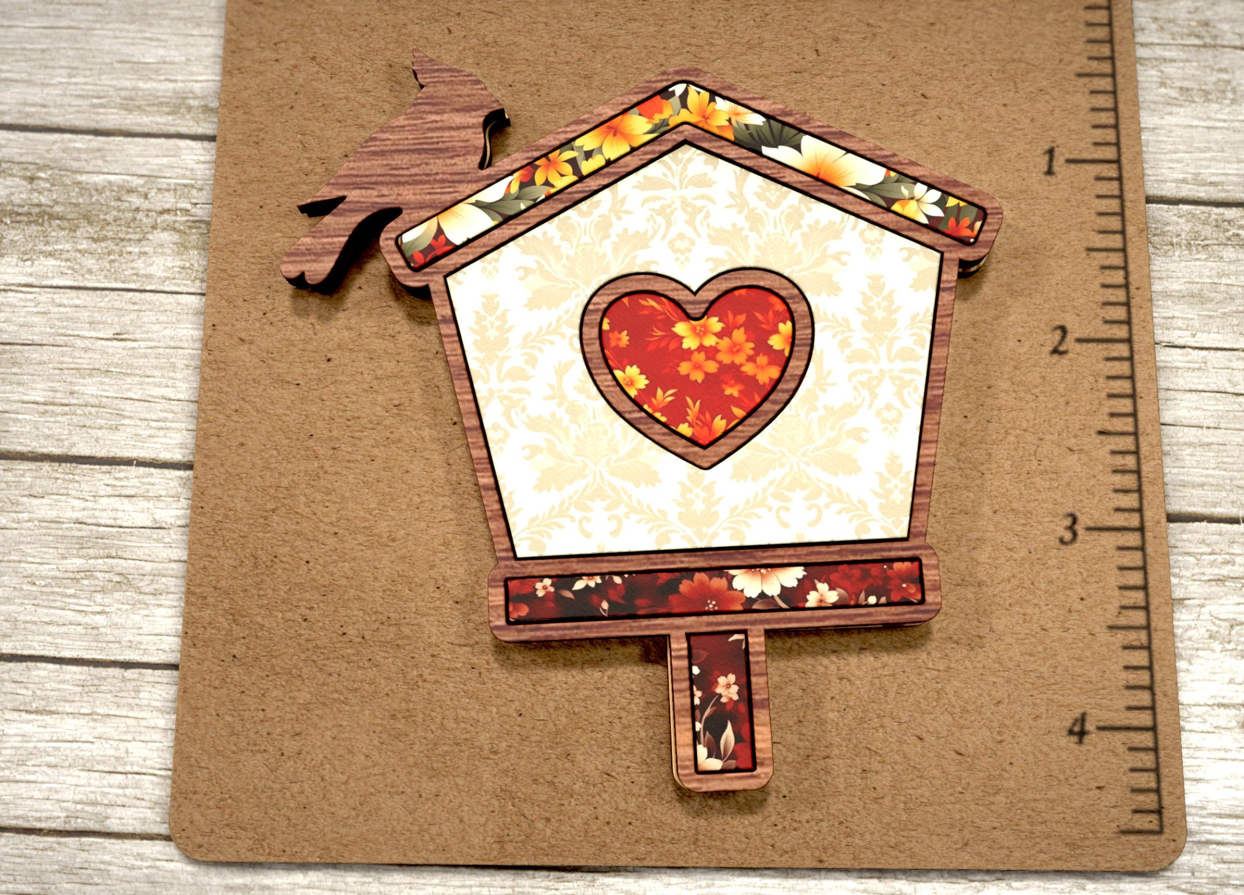 Bird Magnets SVG Files, 3 Spring Magnet Collection Files, Bird House ...