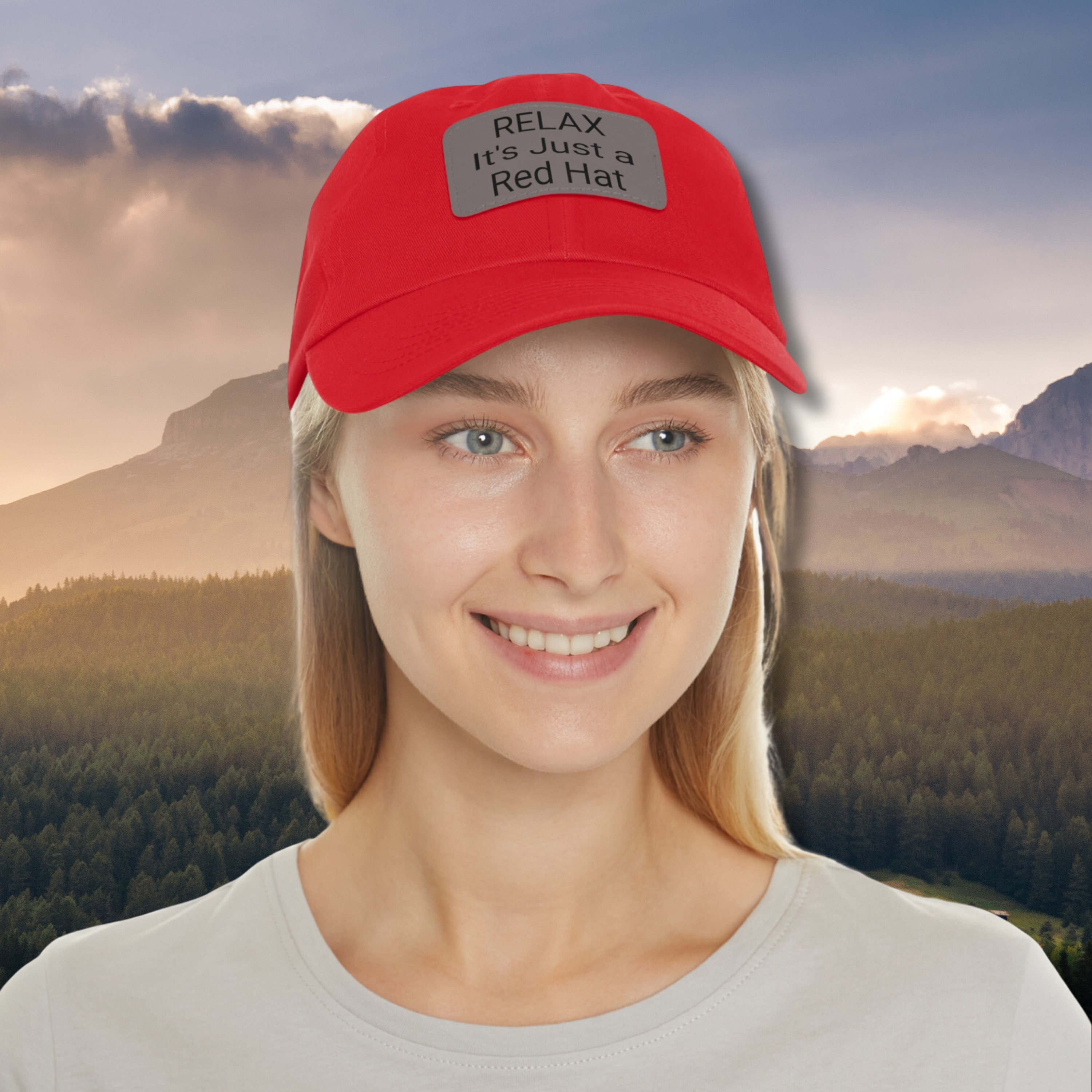 Relax Funny Baseball Hat With a Sense of Humor, It's Just a Red Hat ...