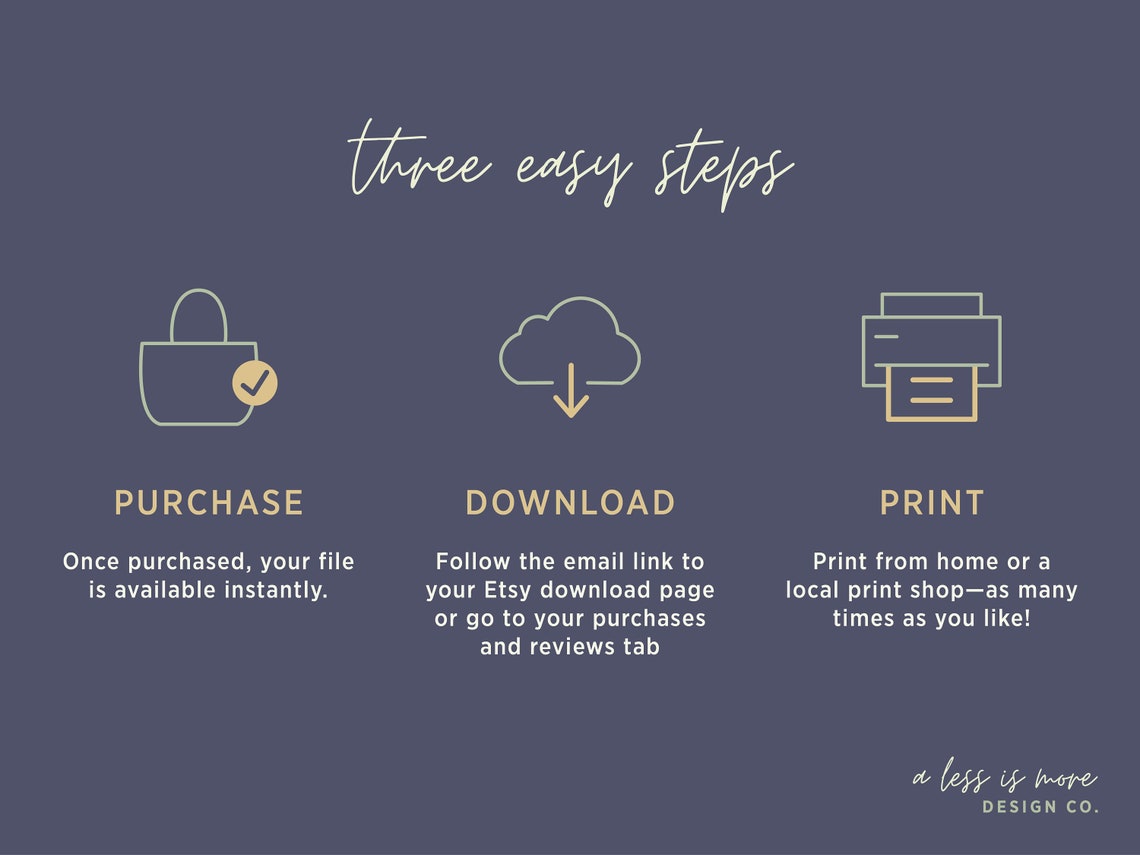 Monthly Calendar, Letter Size Printable Calendar, Evergreen Calendar - Etsy