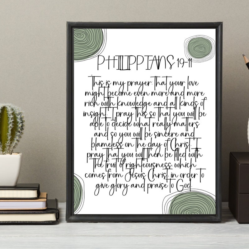 Philippians 1:1 11 - Etsy