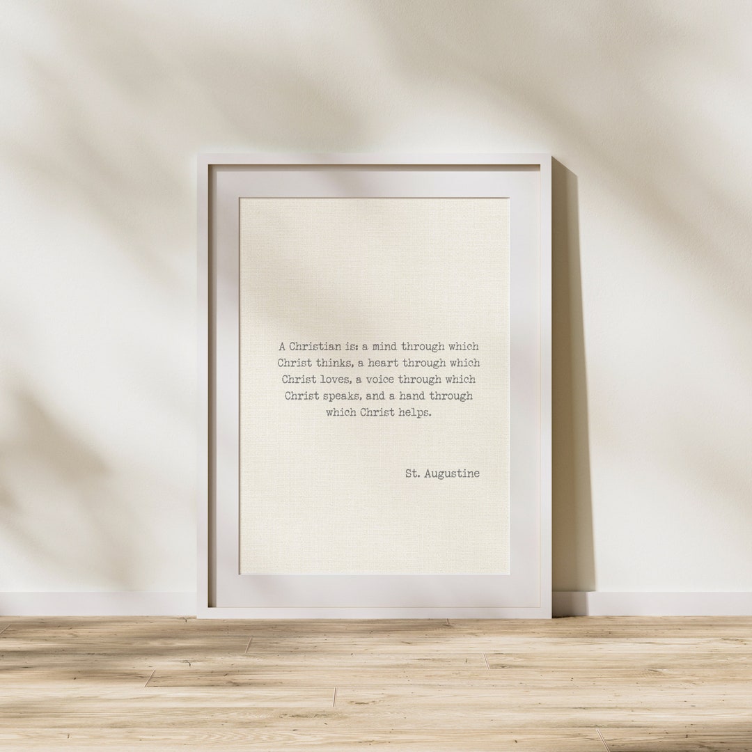St. Augustine Quote, Christian Wall Art, Inspirational Art, Old ...