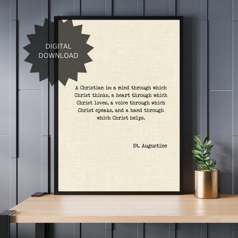 St. Augustine Quote, Christian Wall Art, Inspirational Art, Old ...