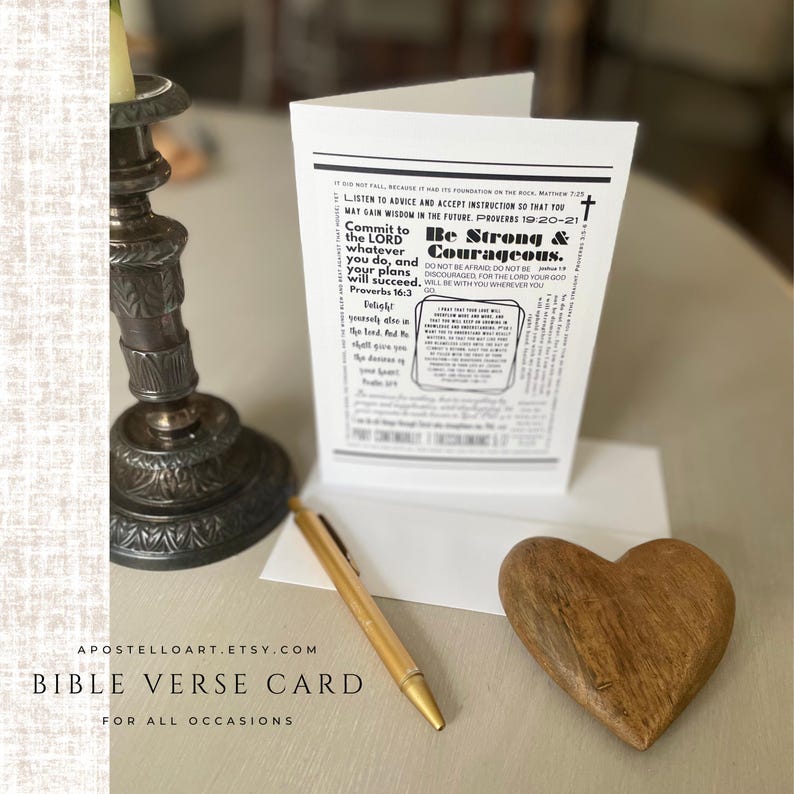 Graduation Card, Bible Verse Artwork, Baptism - Etsy