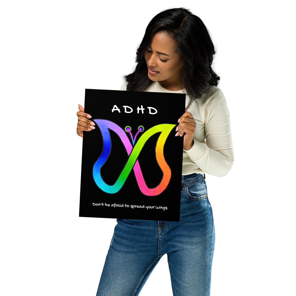 ADHD Wall Art Print ADHD Infinity Butterfly Symbol Embrace ADHD - Etsy