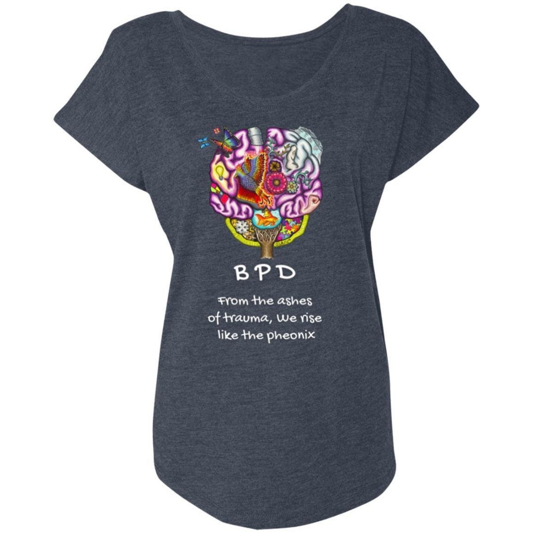 BPD Shirt Ladies Loose Fit With Dolman Sleeves Triblend - Bpd Gift ...