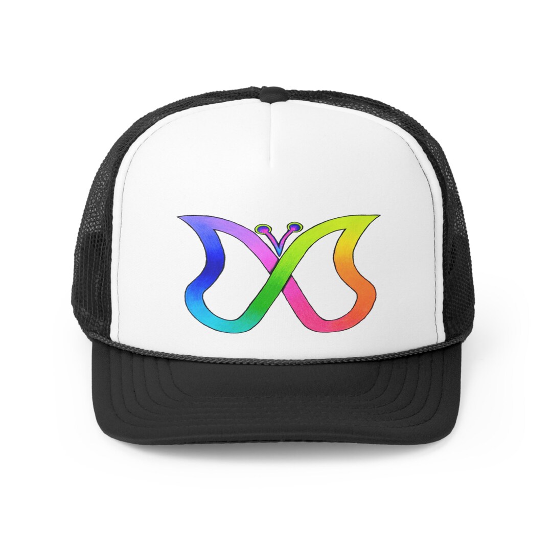 ADHD Hat, Trucker Caps With ADHD Rainbow Infinity Butterfly Symbol - Etsy