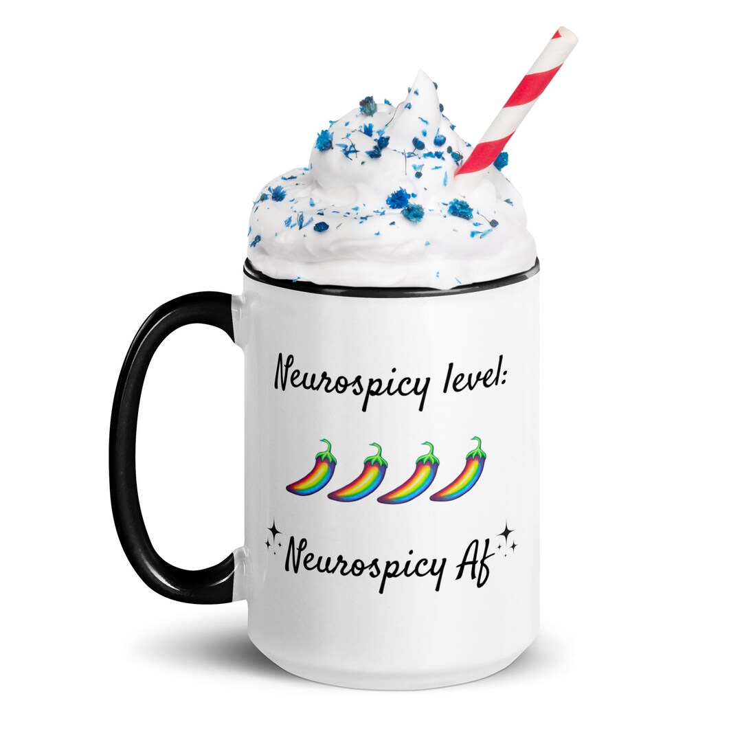 Neurospicy AF Mug - Autistic Af Cup - ADHD AF Cup - 11oz or 15oz, Black ...