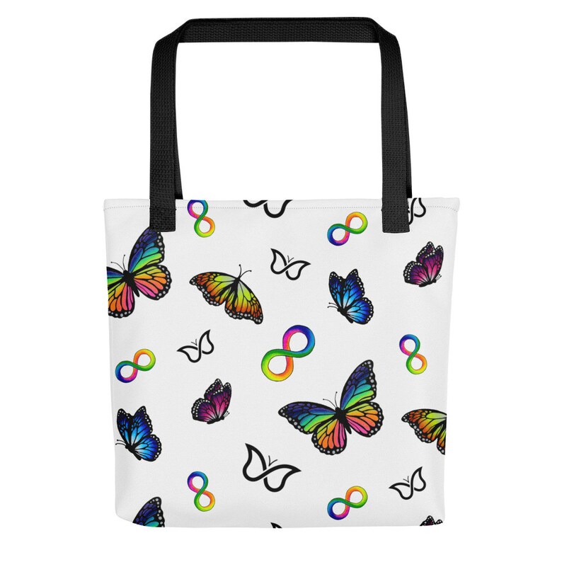 Neurodiversity Affirming Tote Bag cute Butterfly Print With - Etsy