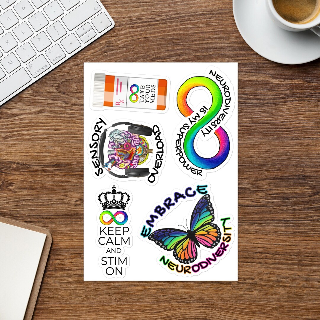 Neurodiversity Sticker Sheet - Autism Stickers - ADHD Stickers - My ...