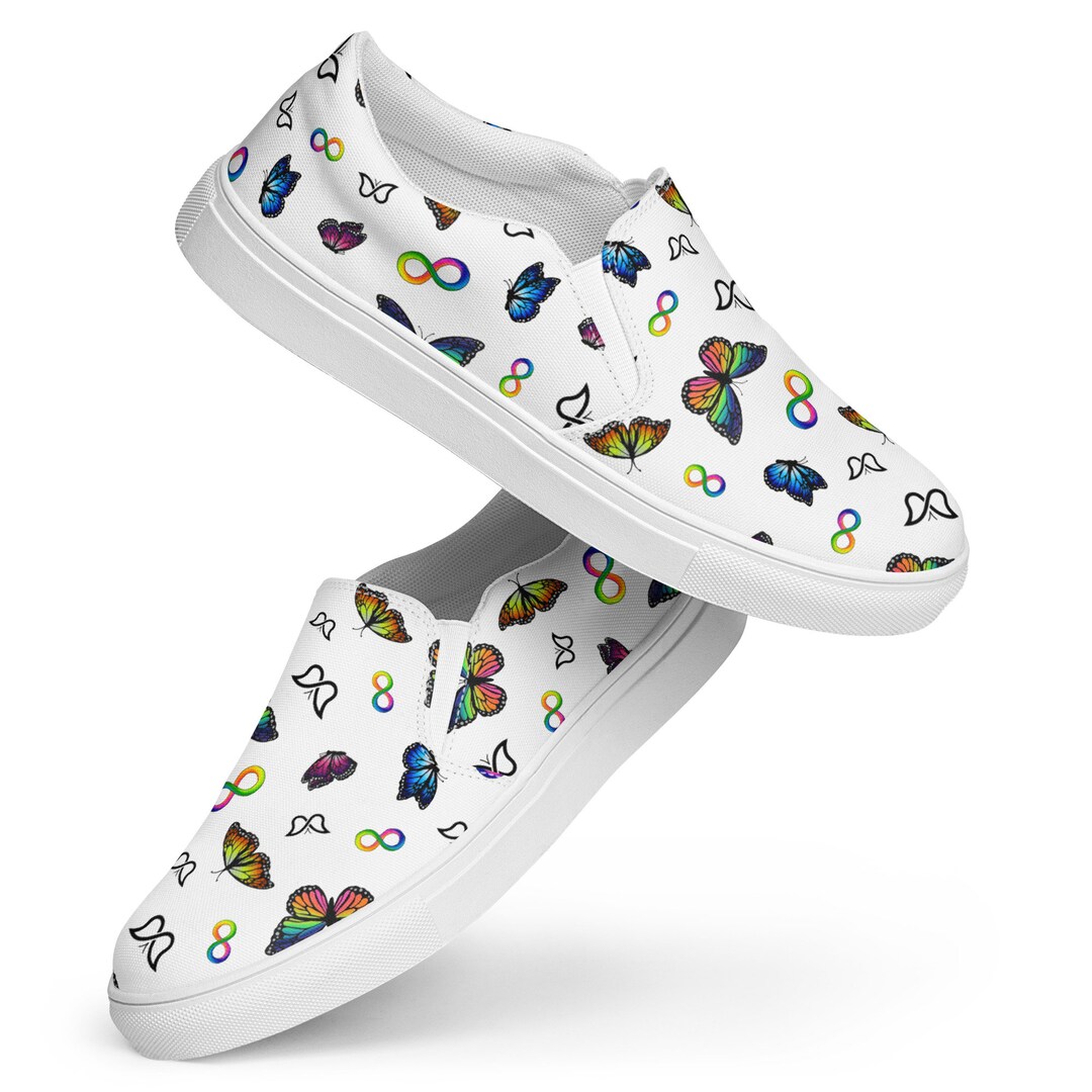 Autism Shoes - ADHD Shoes Women’s Slip-on Canvas Shoes With Unique ...