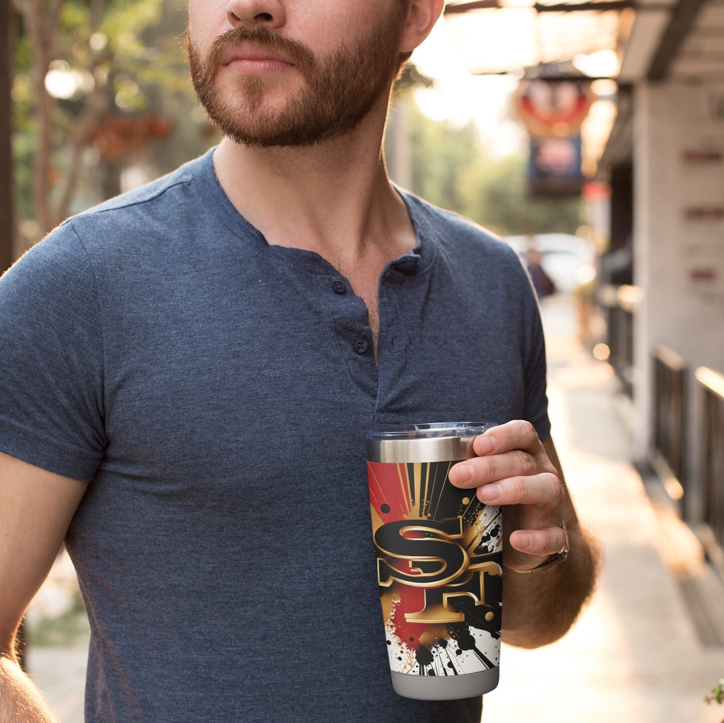 San Francisco Football Custom Team Logo Stainless Steel Tumbler 20oz ...