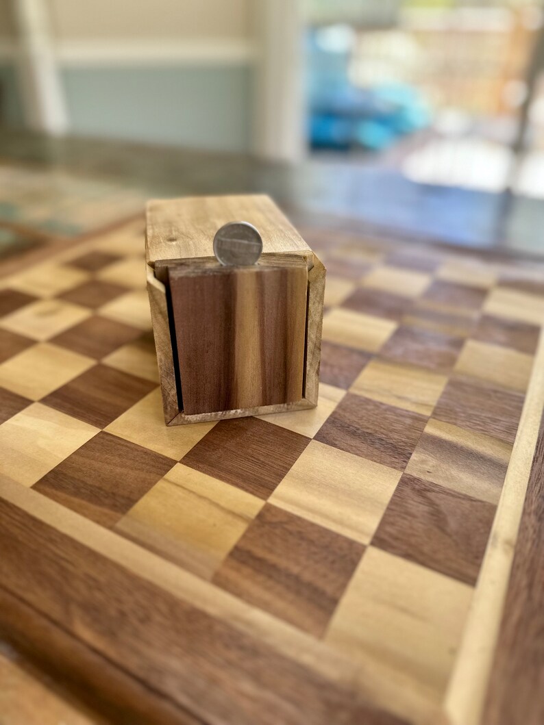 Handmade Wood Checker Board - Etsy