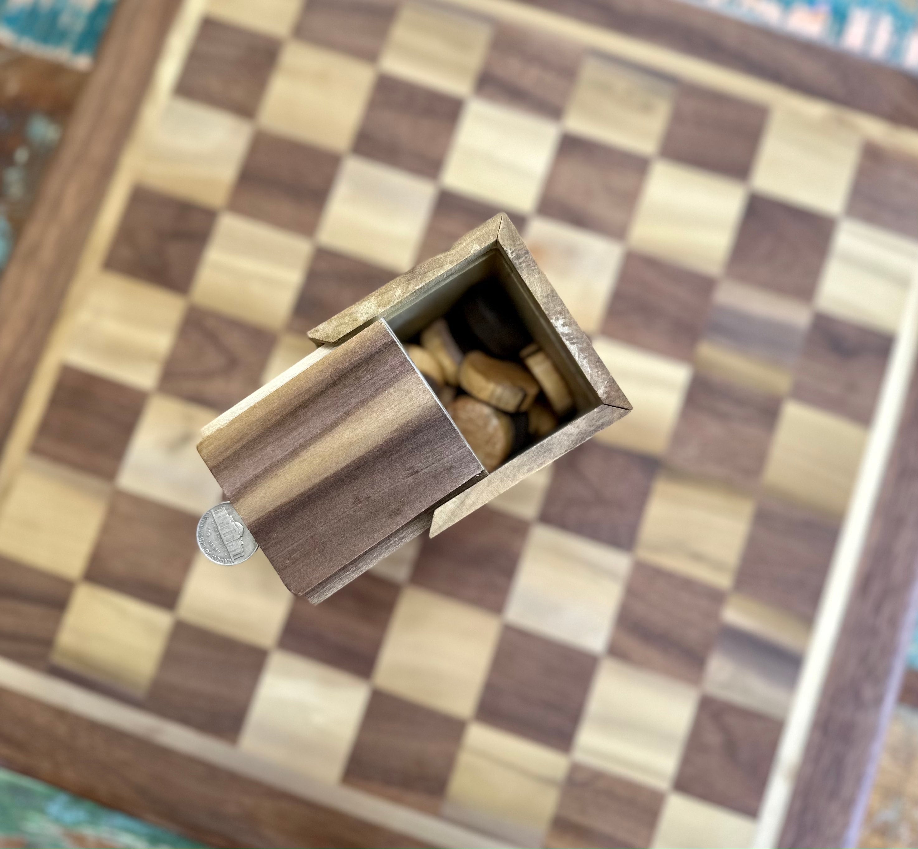 Handmade Wood Checker Board - Etsy