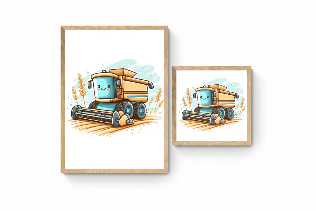 Print "combine Harvester", Combine Harvester Nursery Decor, Boys Room ...