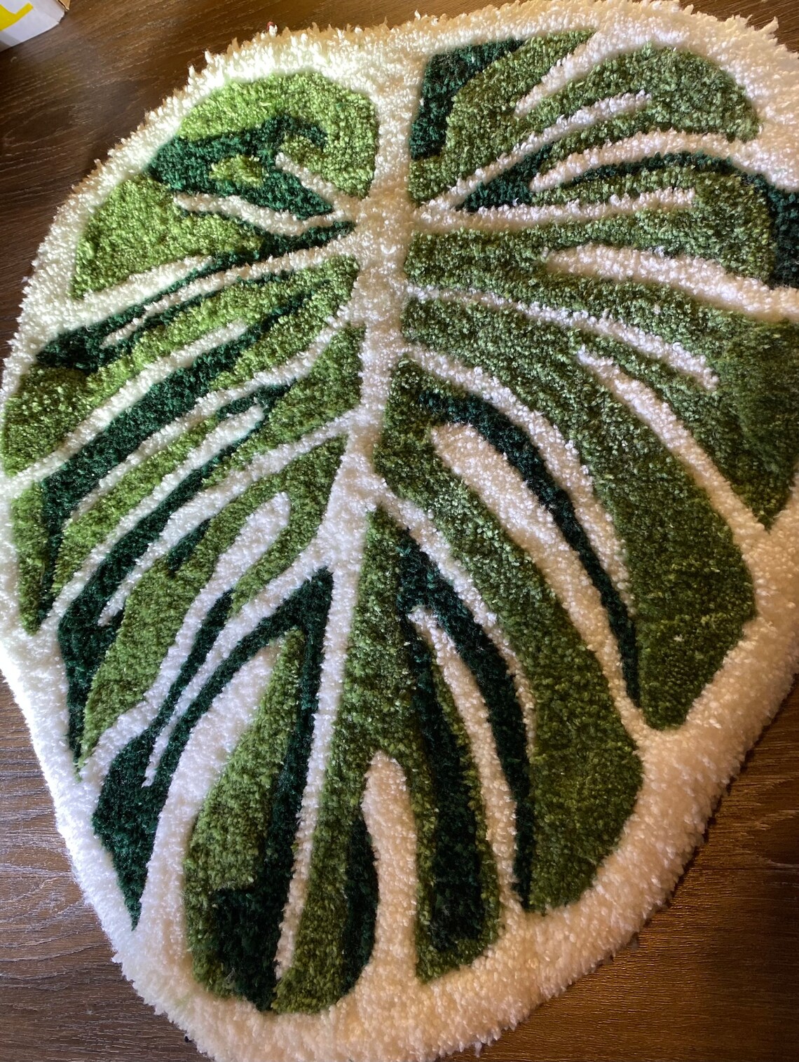 Monstera Tufted Leaf Rug - Etsy