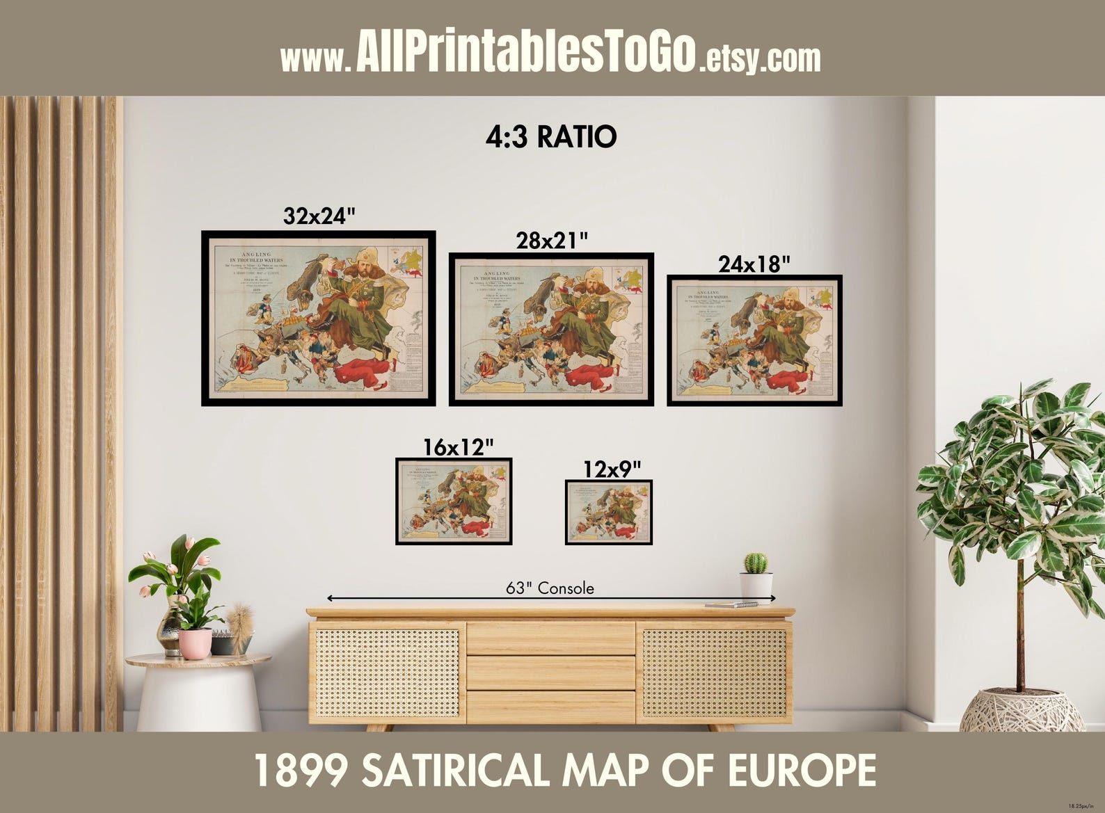1899 Serio-comic Map of Europe: Satirical Historical Print (digital ...