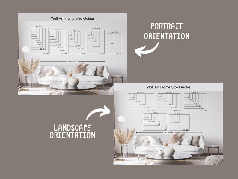 Wall Art Frame Size Mockups Wall Art Size Charts Frame Aspect Ratio ...