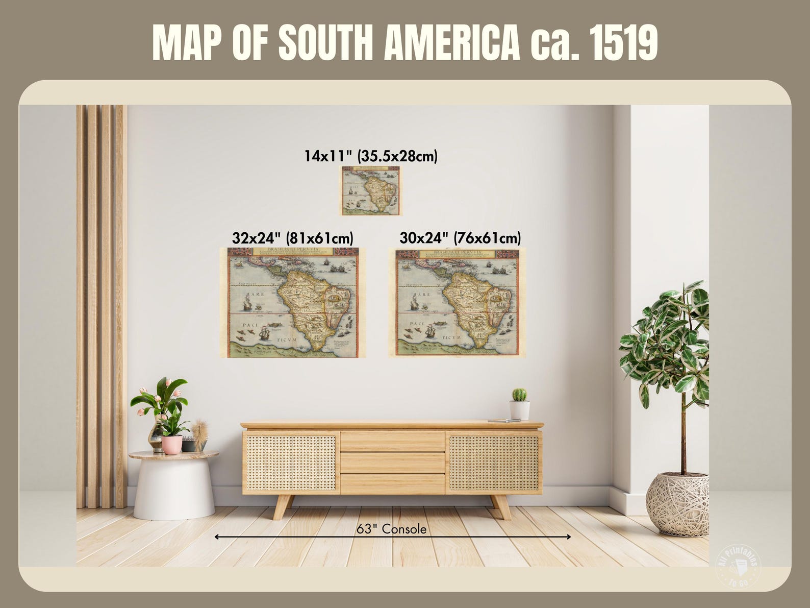 1519 South America Map: Antique World Atlas Print (digital Download) - Etsy