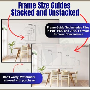 Vertical Frame Size Guide: Wall Art Display Mockup (digital Download ...