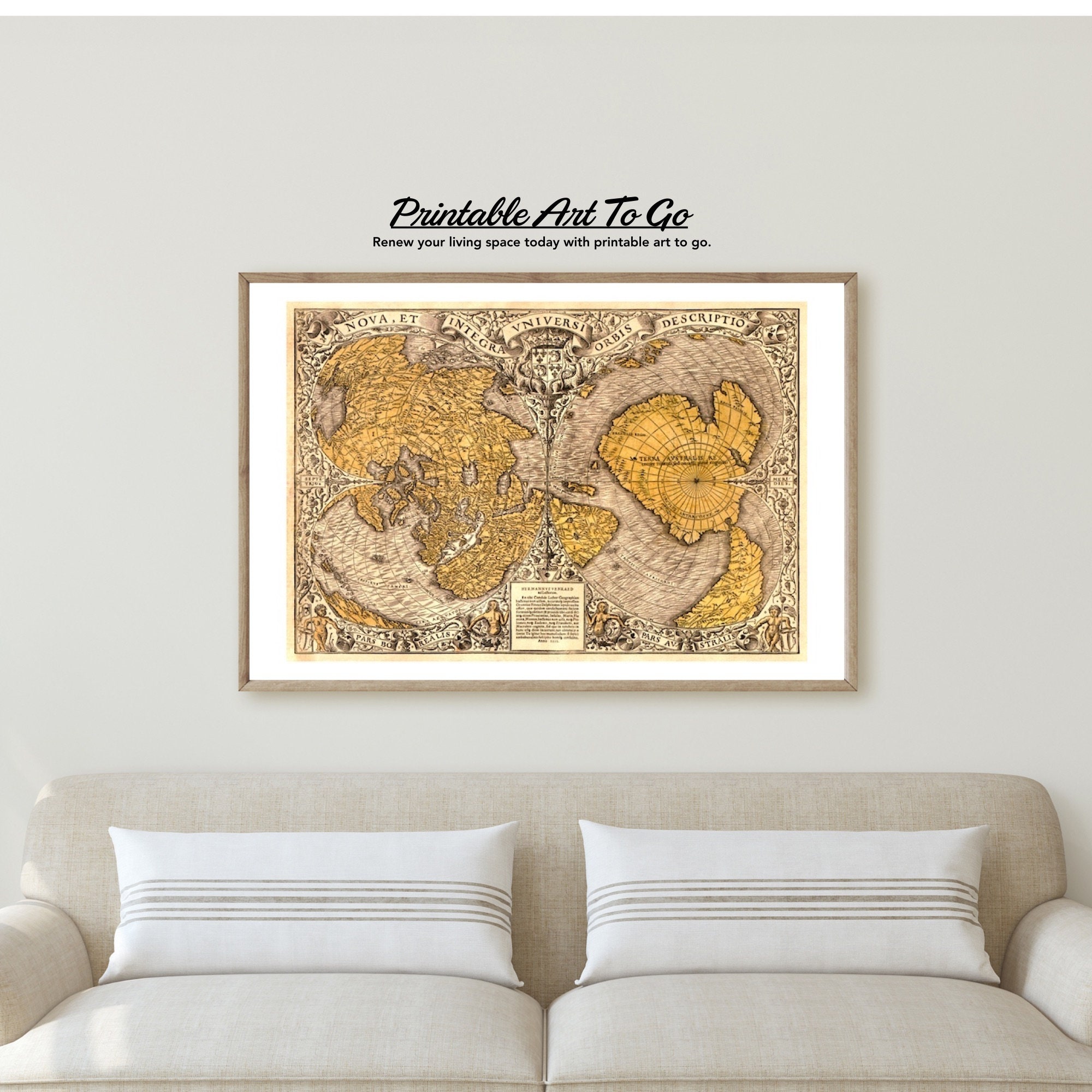 16th Century World Map Print – Oronce Fine Antique Cartography (digital ...
