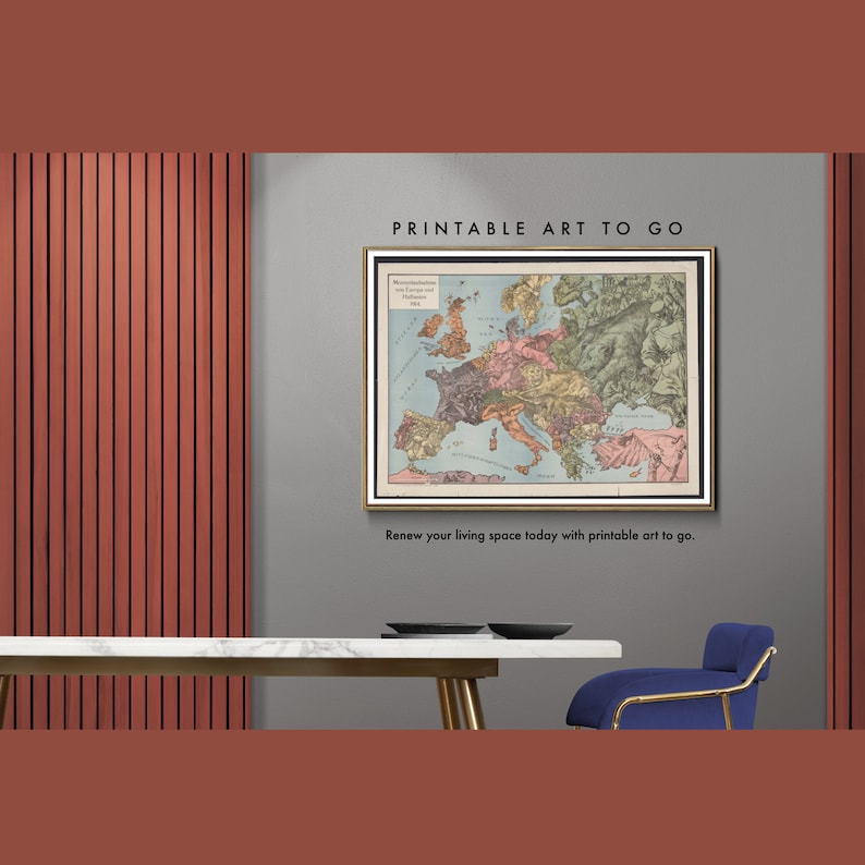 Printable 1914 Map of Europe and Eurasia World War I Europe Political ...