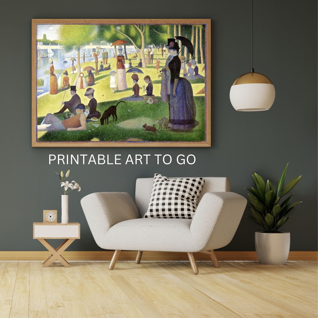 Printable French Garden Landscape Art: Sunday on La Grande Jatte by ...