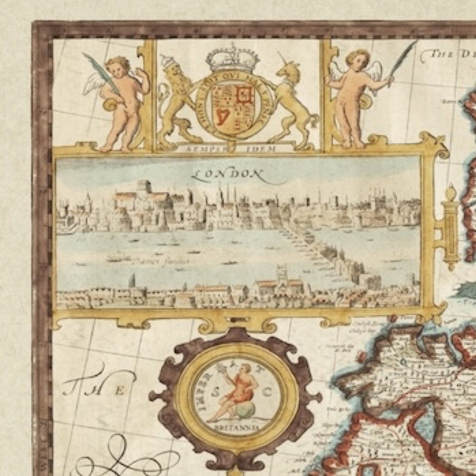 Printable 1770 Map of British Isles by John Speede Downloadable ...