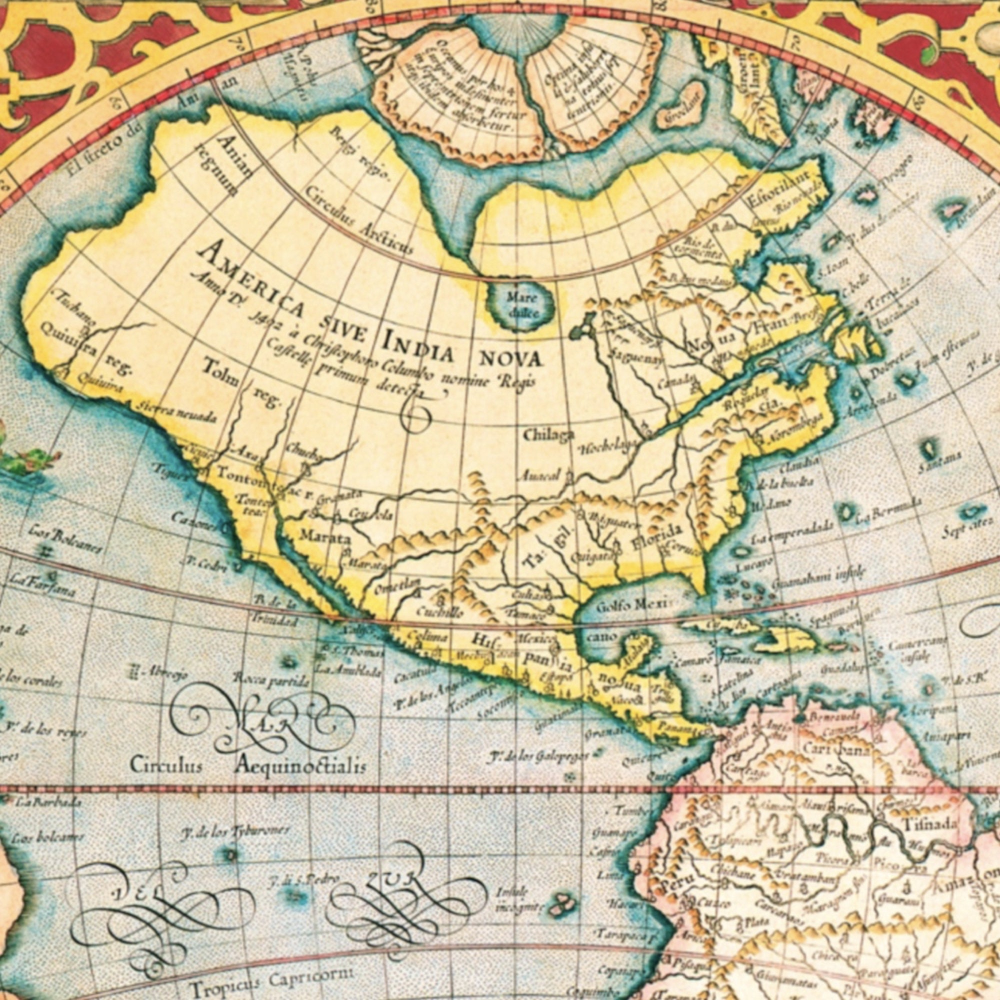 Printable 1587 World Map, Antique Map, Printable Old World Map ...