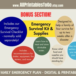 Family Emergency Plan Checklist: Printable Contact Sheet (PDF) - Etsy