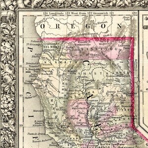 Printable 1866 County Maps of California and Great Salt Lake County ...