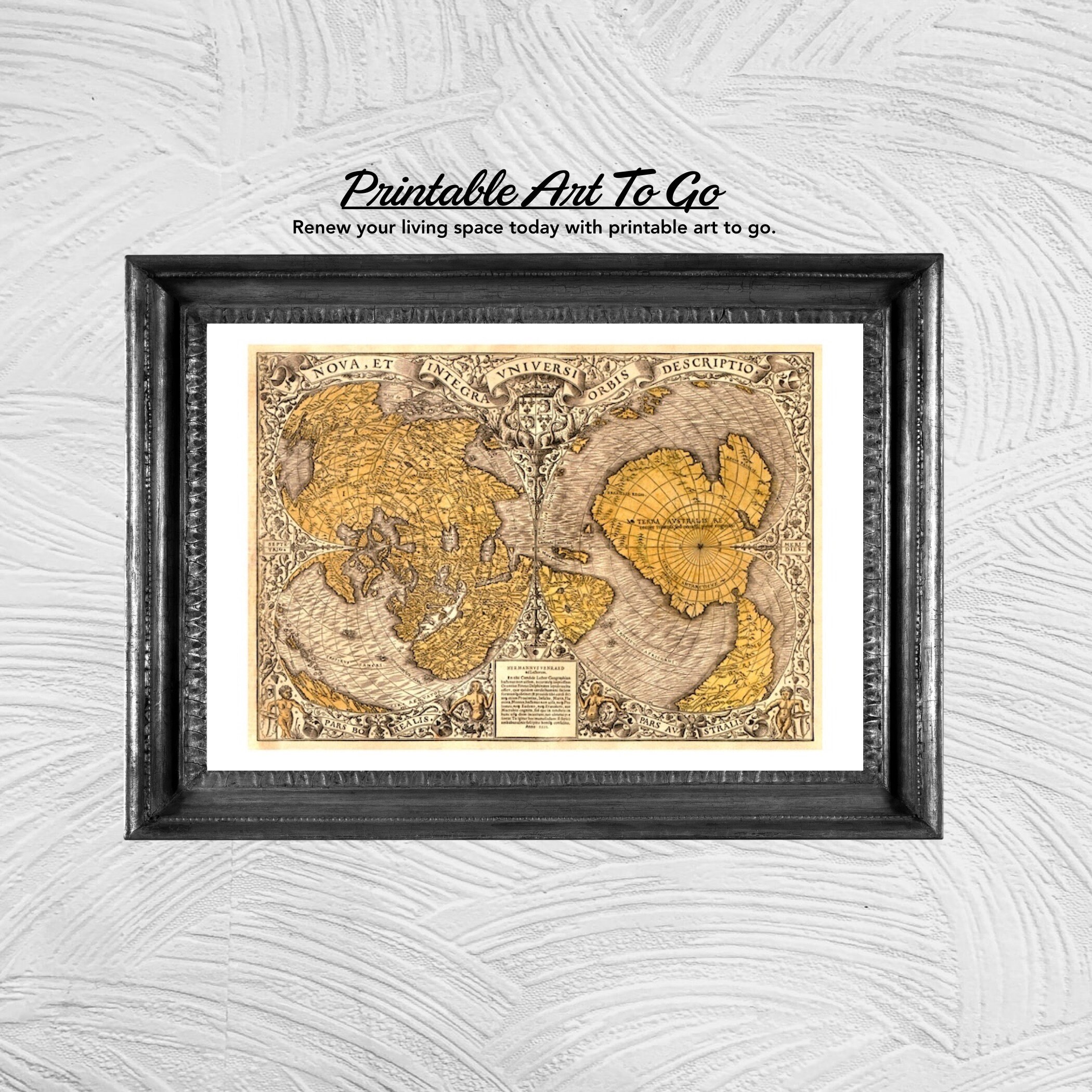 16th Century World Map Print – Oronce Fine Antique Cartography (digital ...