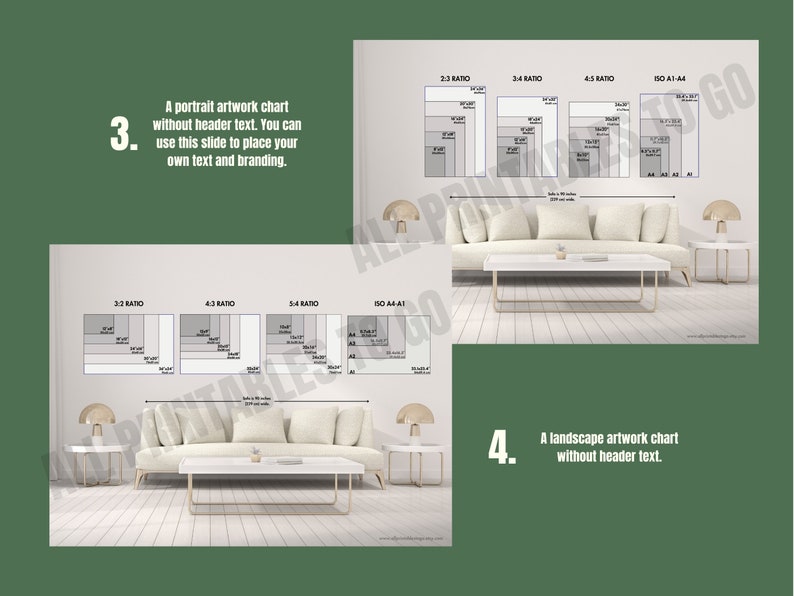 Wall Art Frame Size Guide: Etsy Seller Mockups (digital Download) - Etsy