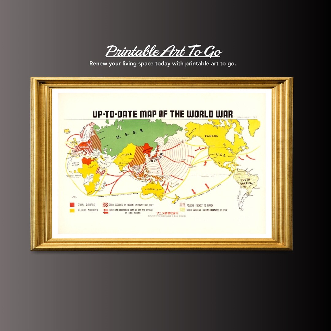 Printable 1942 World War II Map | Up-to-date Map of the World War 1942 ...