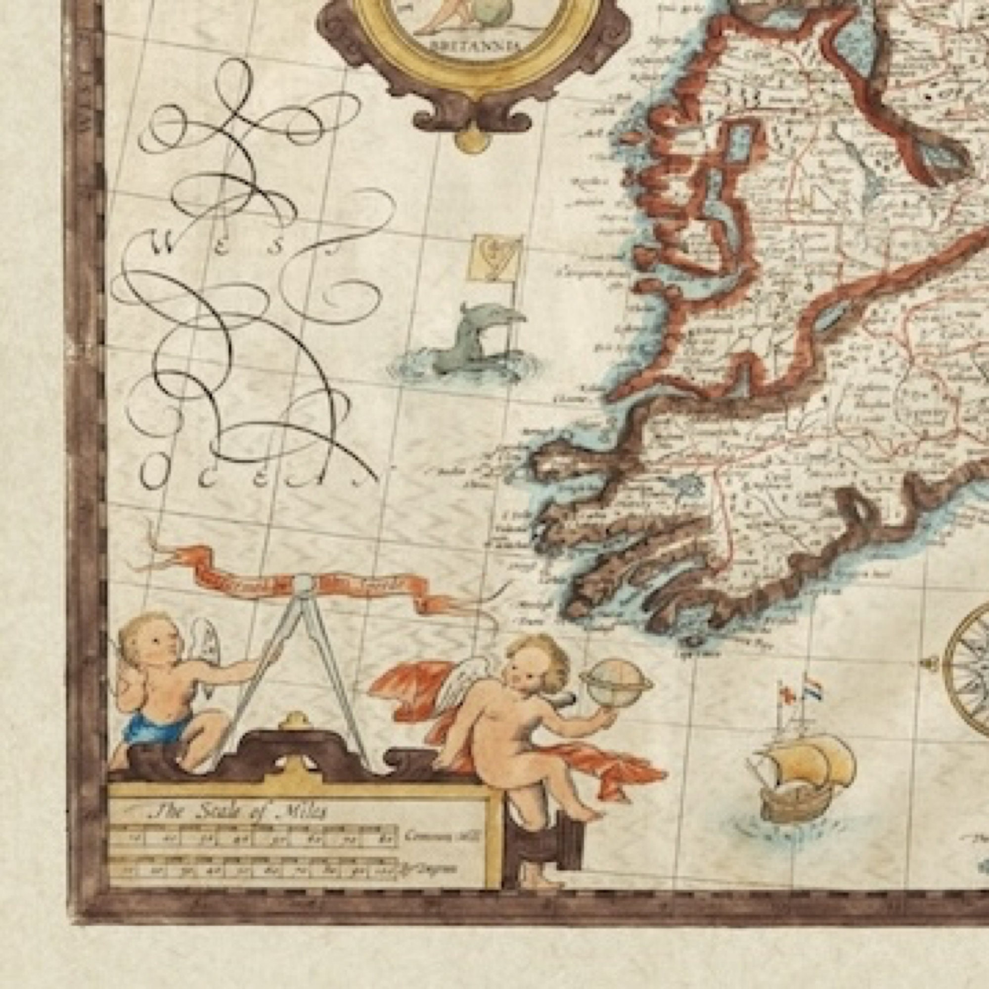 Printable 1770 Map of British Isles by John Speede Downloadable ...