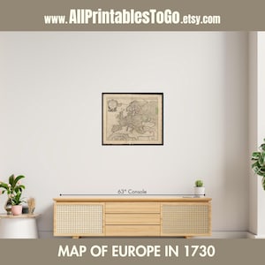 Printable Map of Europe Ca. 1730, Historical Map of Europe, Printable ...
