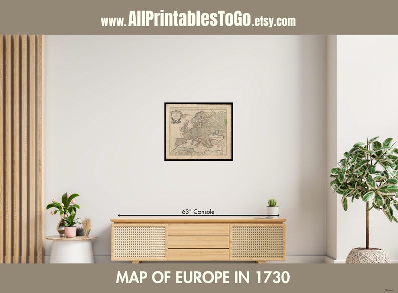 Printable Map of Europe Ca. 1730, Historical Map of Europe, Printable ...
