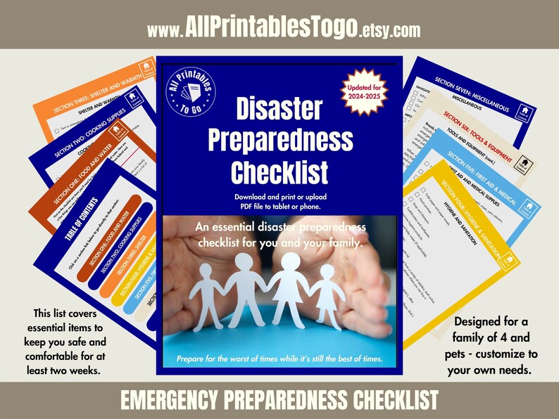 Disaster Prep Checklist, Family Emergency Prep, Hurricane Prep, Emergency Checklist, Disaster ...