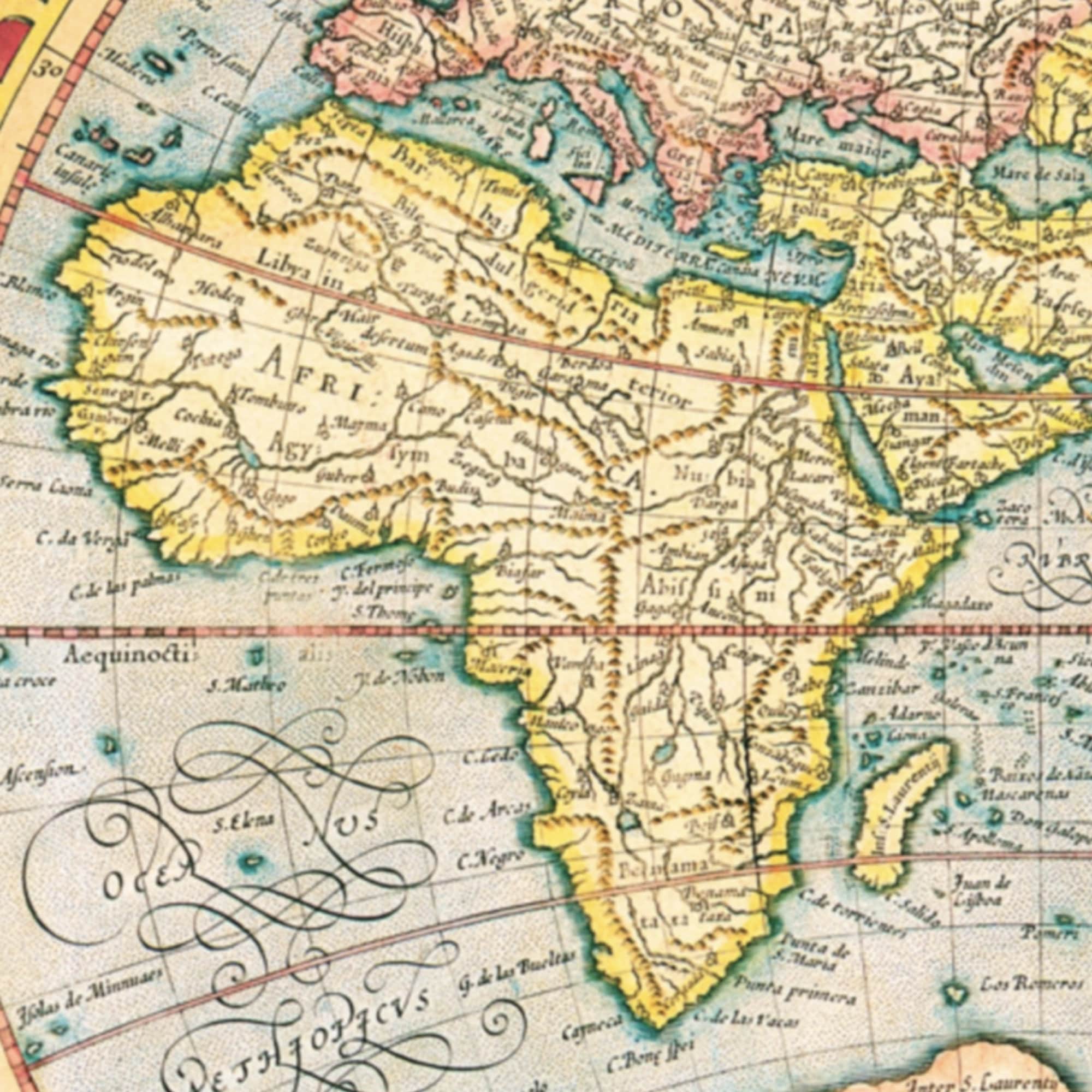 Printable 1587 World Map, Antique Map, Printable Old World Map ...