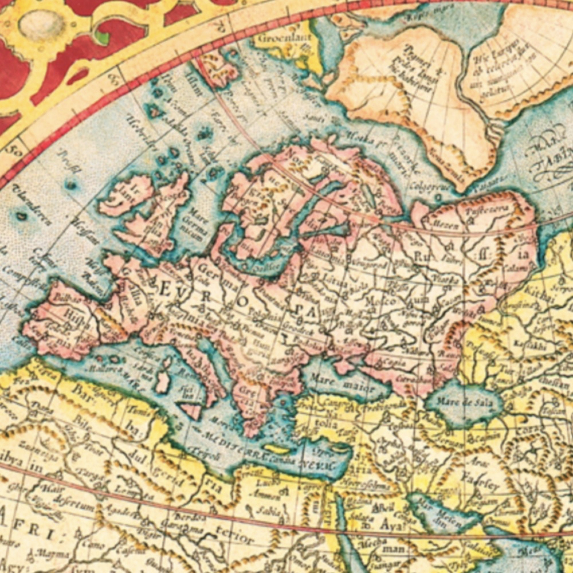 Printable 1587 World Map, Antique Map, Printable Old World Map ...