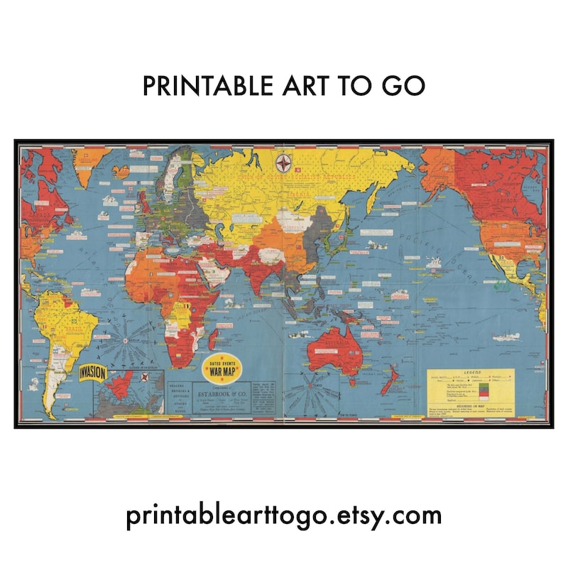 Wwii Digital Maps - Etsy