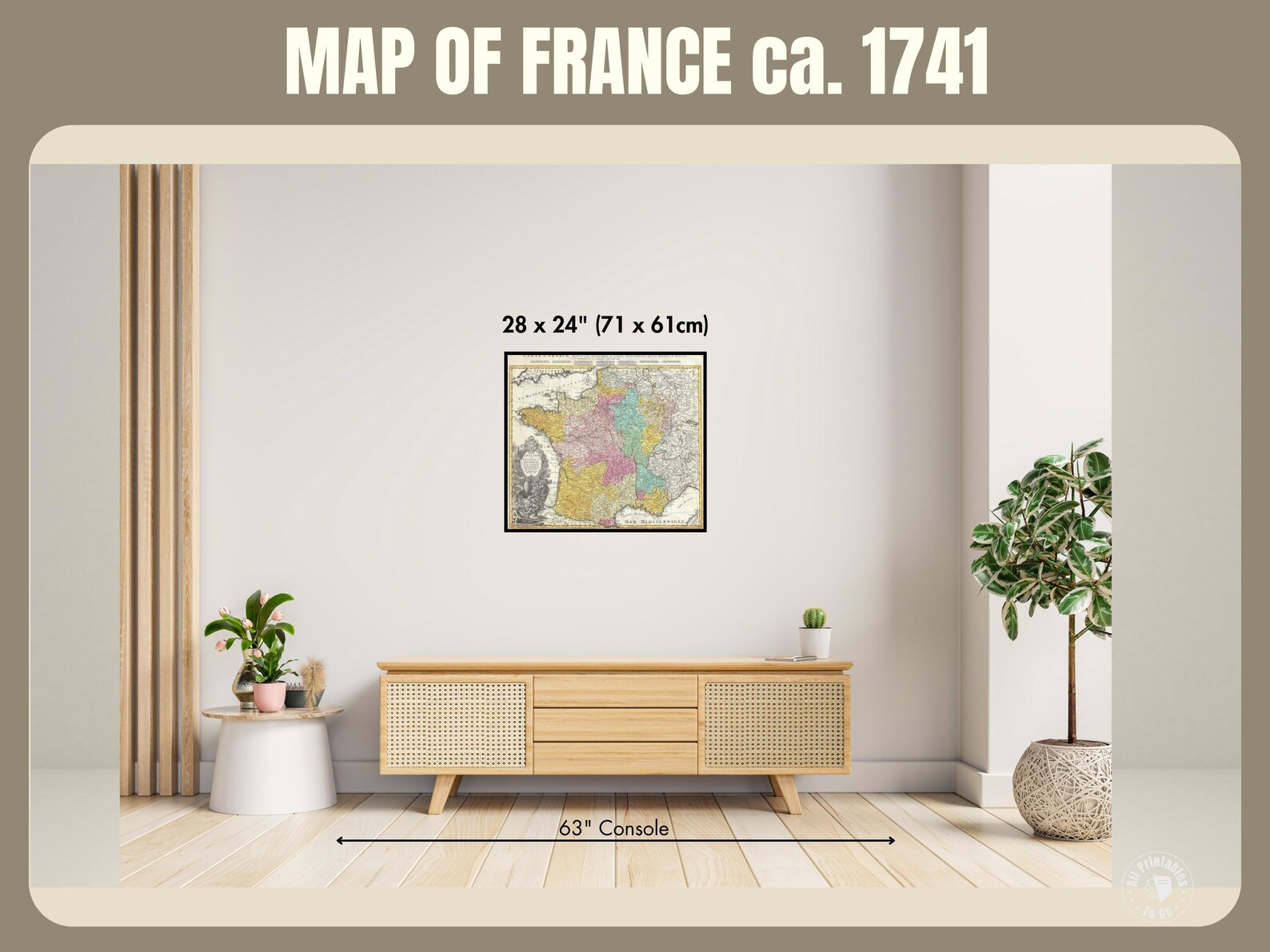 Vintage Map of France 1741: Historical Wall Art (digital Download) - Etsy