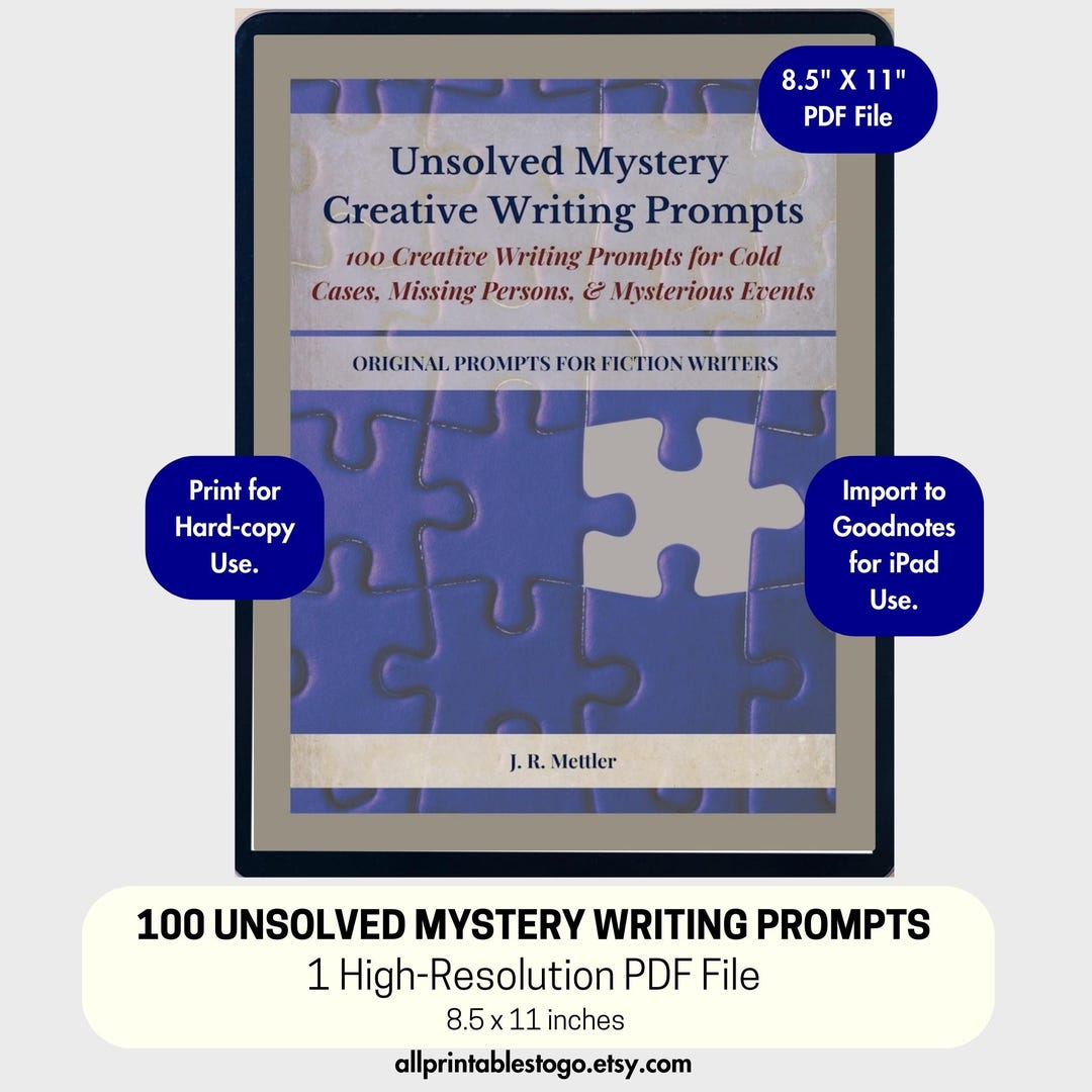 Unsolved Mystery Writing Prompts: 100 Cold Case Ideas (PDF Download) - Etsy