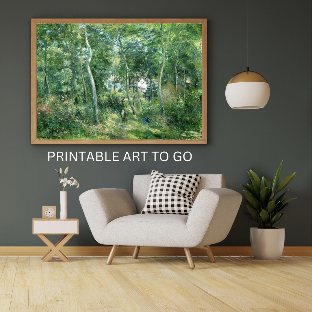 Printable Forest Landscape: Camille Pissarro's "edge of the Woods Near ...