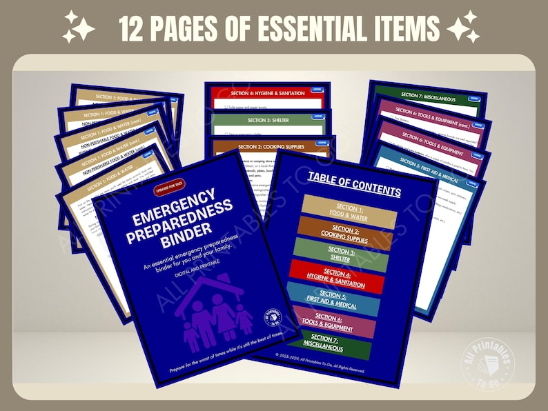 Emergency Preparedness Checklist: Family Disaster Planning (PDF) - Etsy