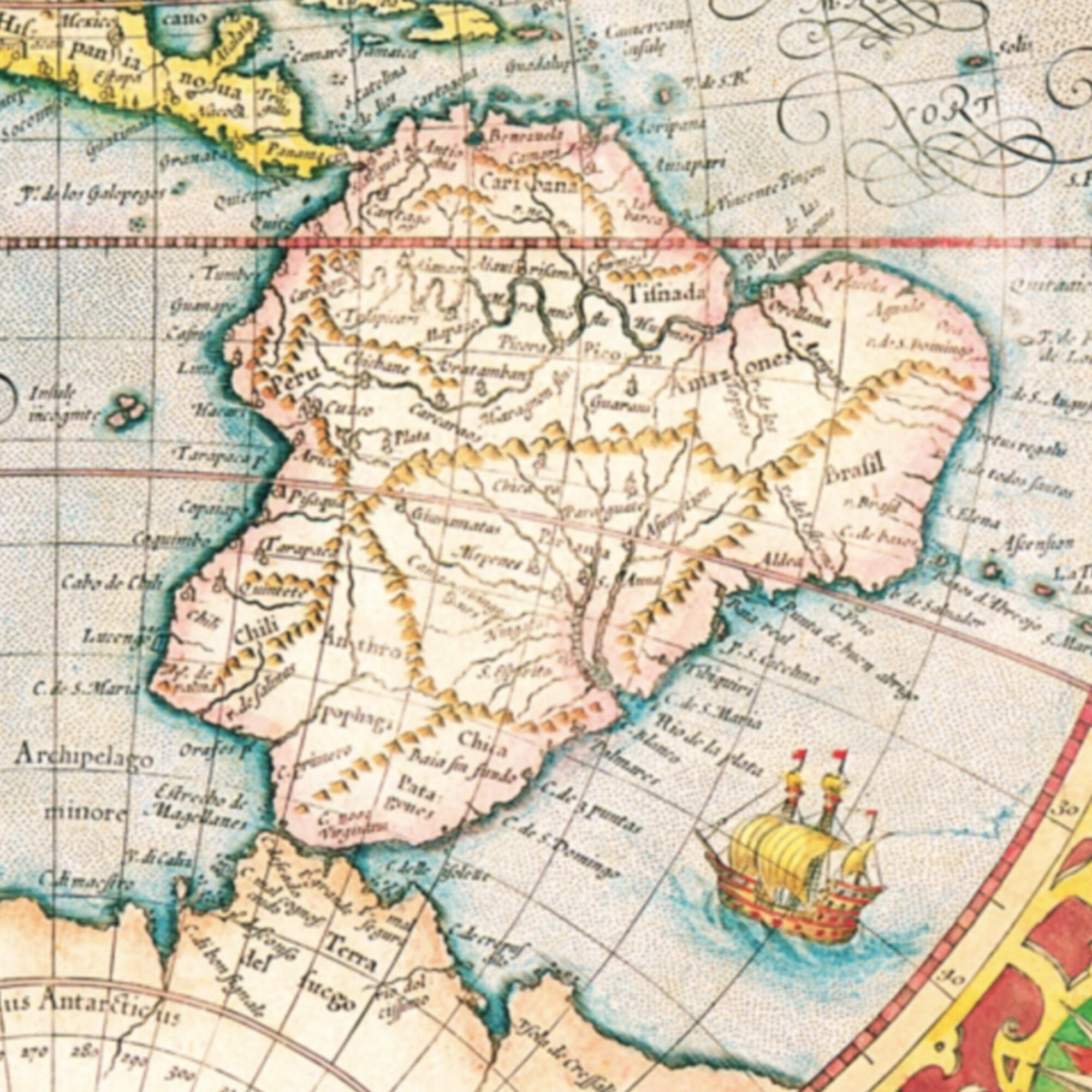 Printable 1587 World Map, Antique Map, Printable Old World Map ...