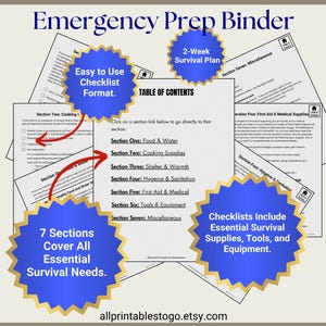 Emergency Preparedness Checklist: 2-week Survival Plan (PDF Download ...