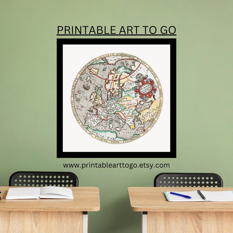 Printable 1602 Map of Europe | William Kip Map of Europe | Digital Map ...