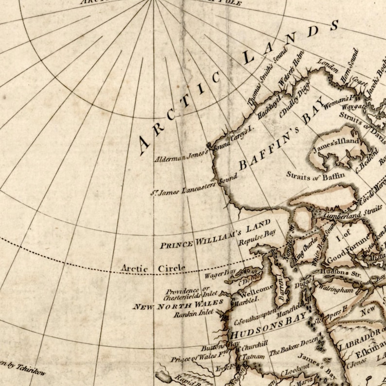 Printable 1774 Map of North America | Historical Wall Map | Instant ...