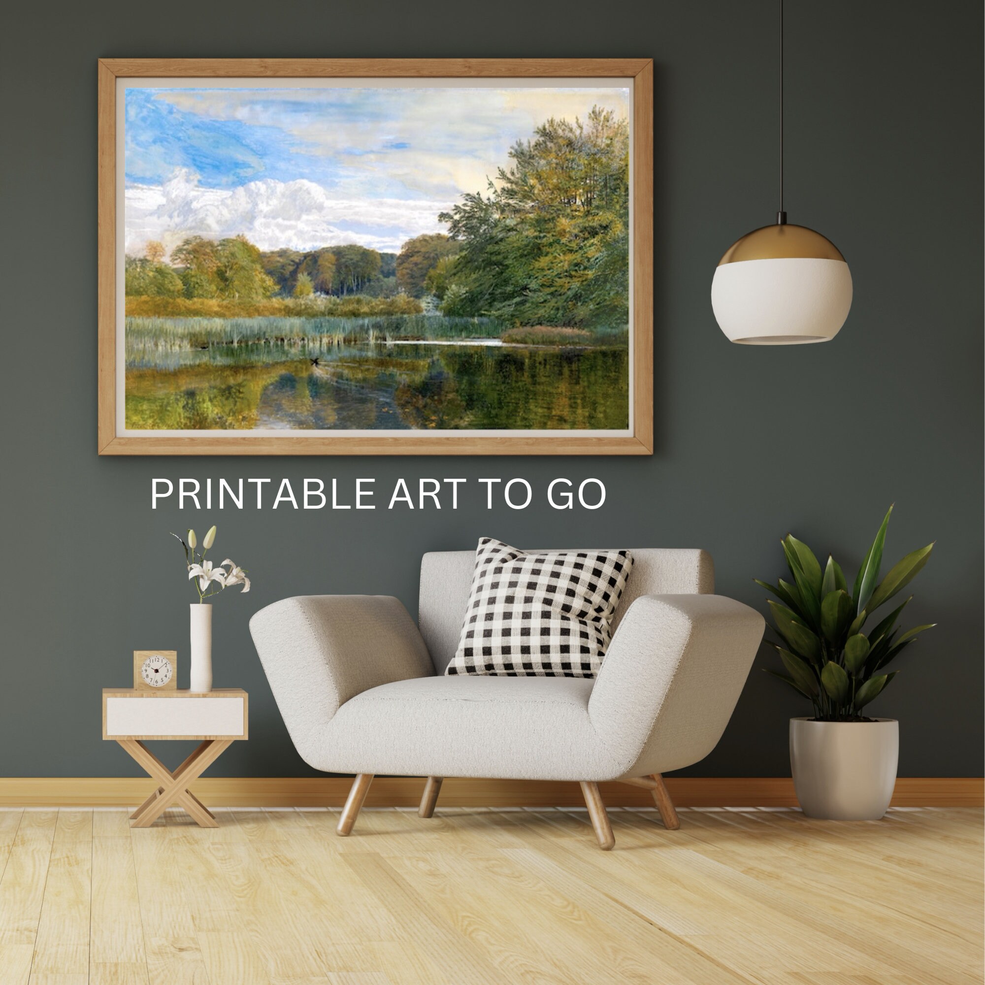 Printable Summer Landscape Wall Art Downloadable, Printable DIY Home ...