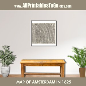 Printable Map of Amsterdam From 1625, Antique Maps of Amsterdam, Dutch ...